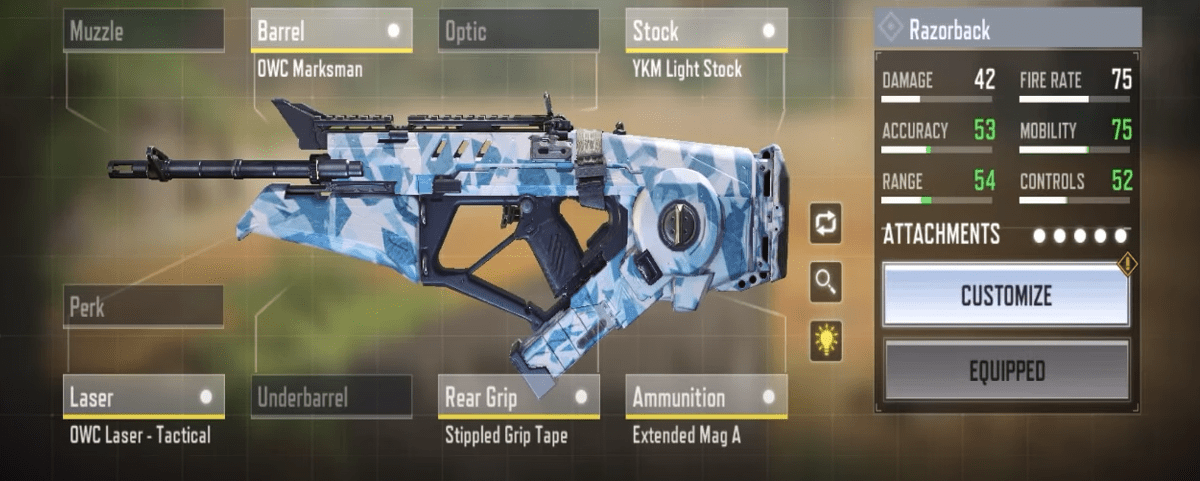 Razorback Gunsmith Loadout / Attachments in COD Mobile | Season 10