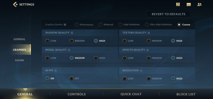 Best Graphics Settings in Wild Rift for High Performance