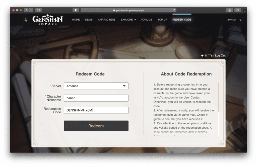 Genshin Impact Redeem Codes (November 2022) | Free Primogems