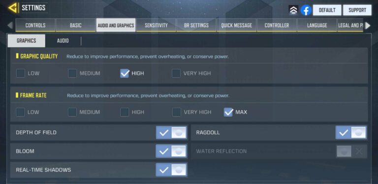Best Graphics Settings in Call of Duty: Mobile for High Performance, 60 ...